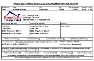 California Home Inspection Report Sample - HomeGuard